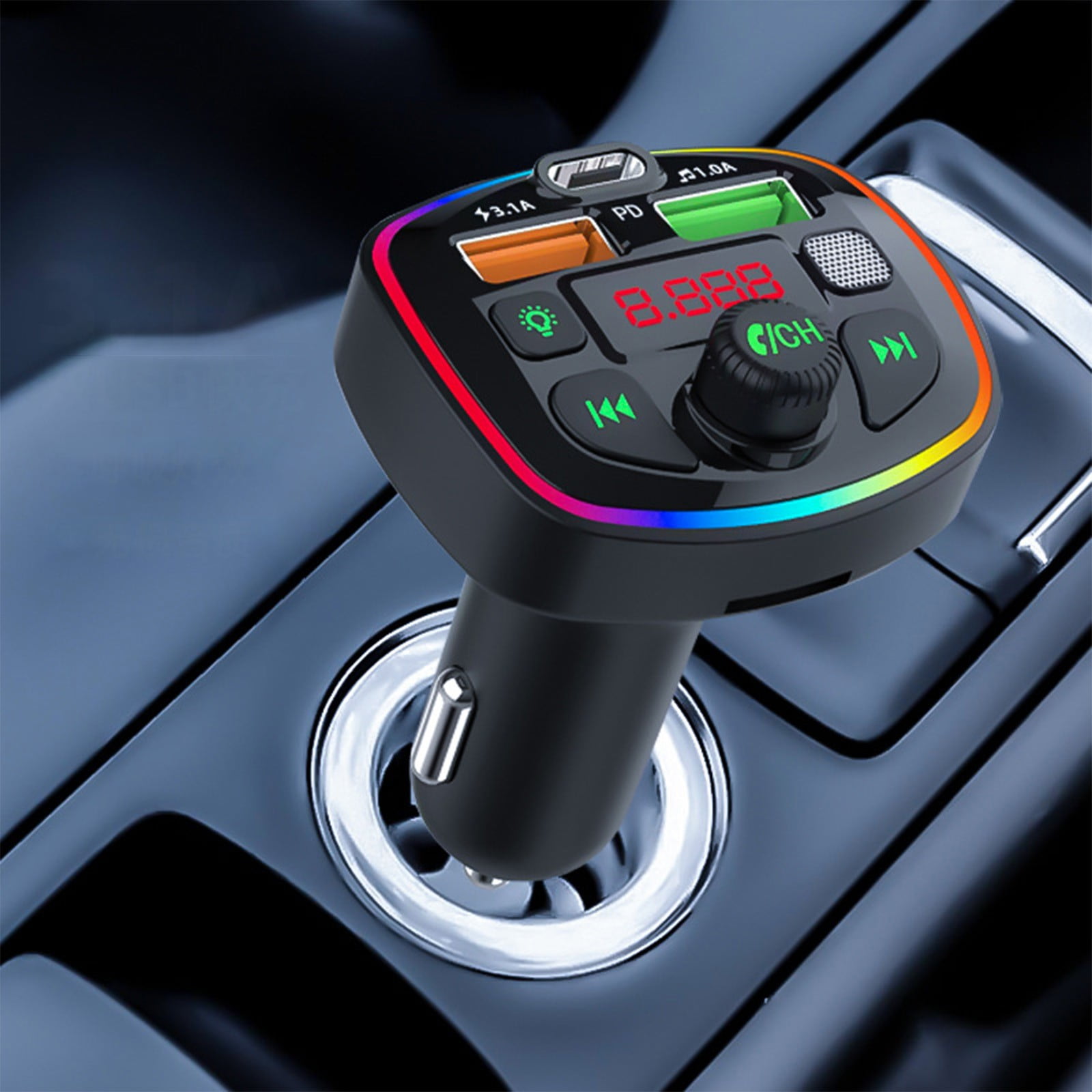 Bluetooth FM Transmitter Wireless Radio Adapter Car Kit With USB ...