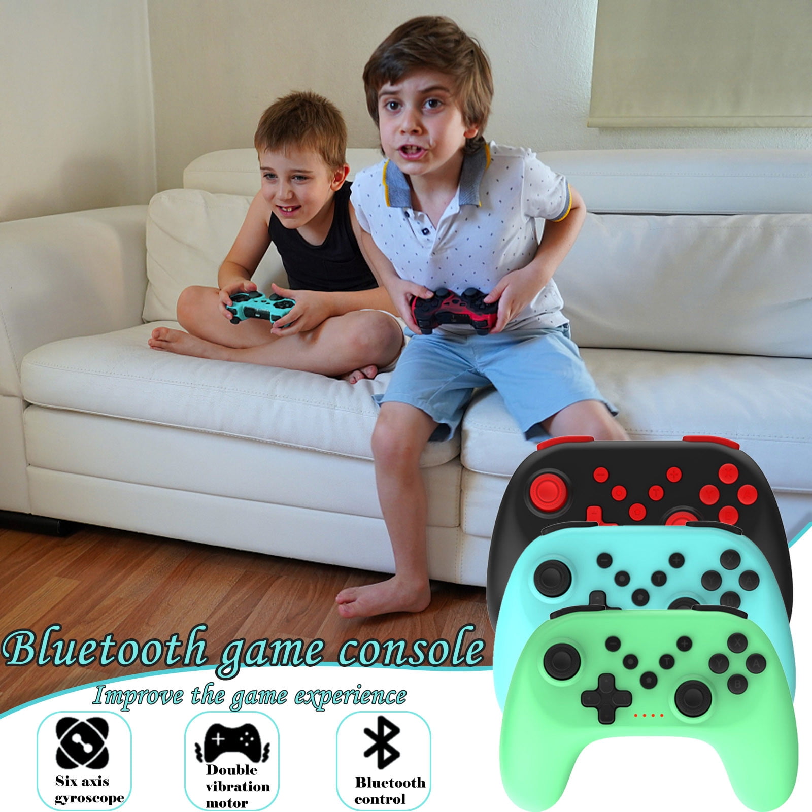 Bluetooth Gamepad, Wireless Controller, Vibration Feedback, Ergonomic ...