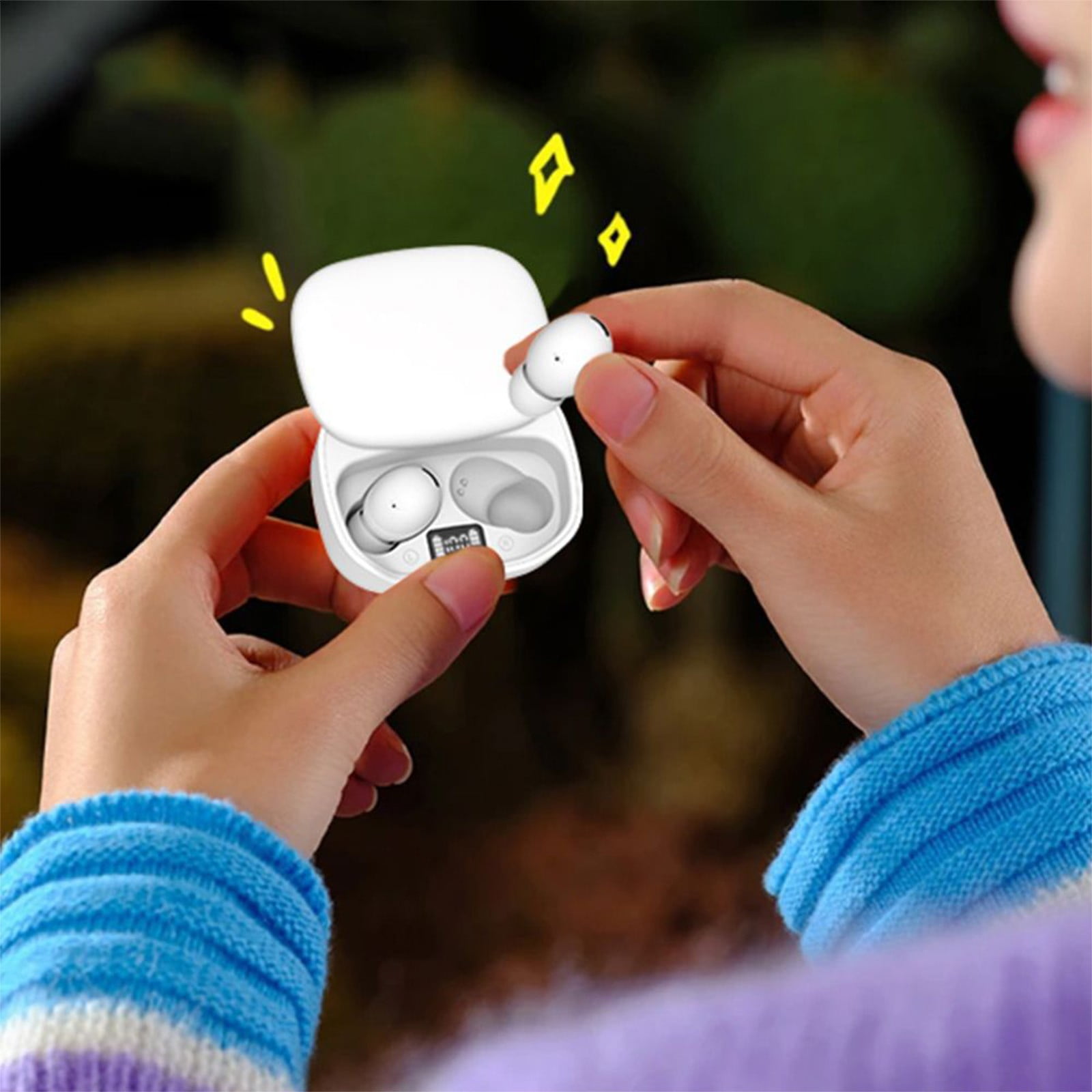 Bluetooth Headphones 5.3 Wireless Earbuds Breathing Lamp Noise ...