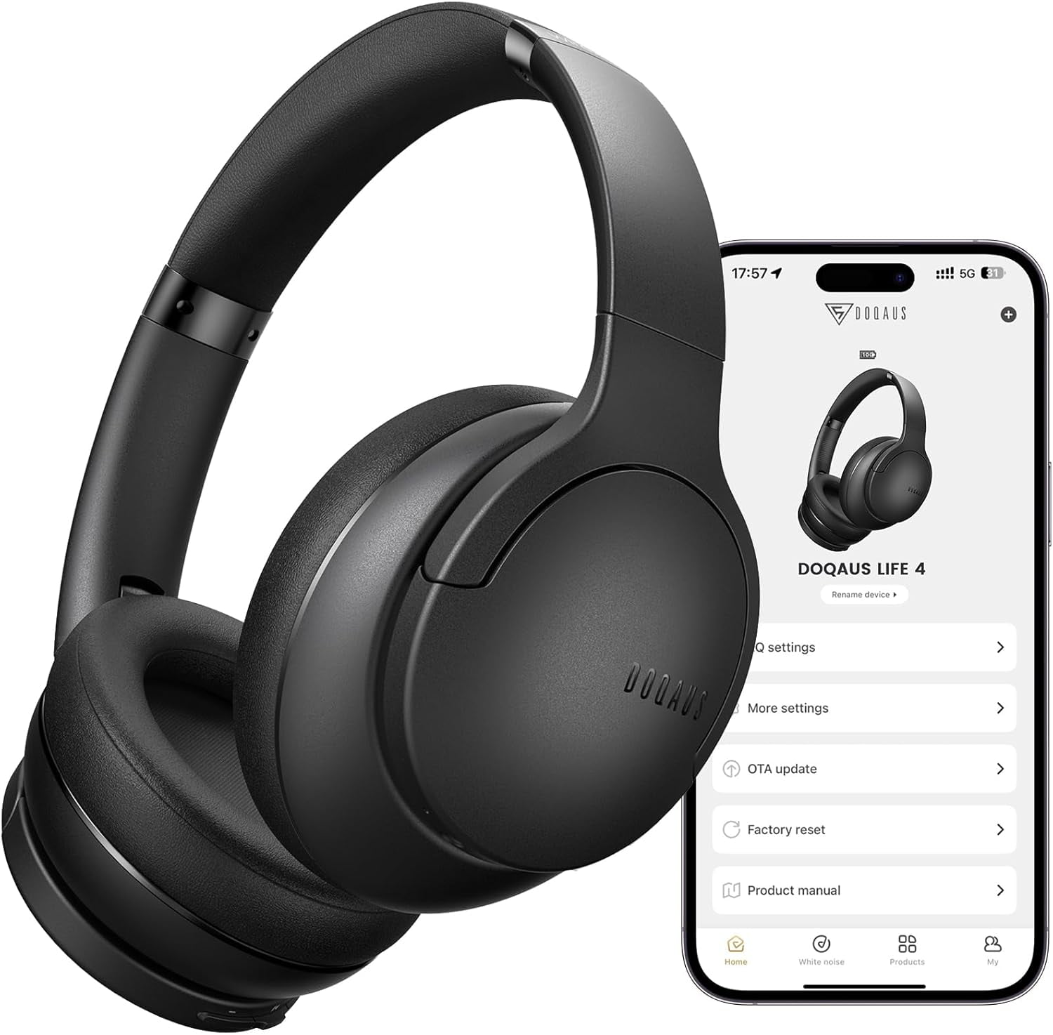 Bluetooth Headphones Over Ear Wireless, 90H Playtime, BT 5.4, 9 EQ ...