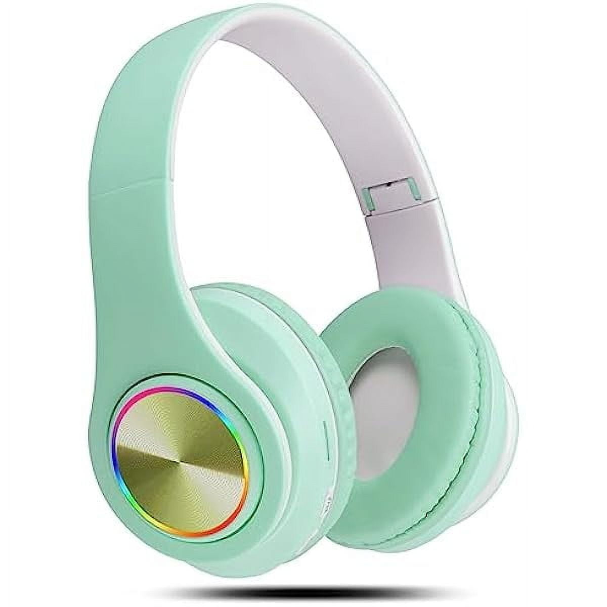 Bluetooth Headphones Over-Ear, 60 Hours Playtime Foldable Lightweight ...