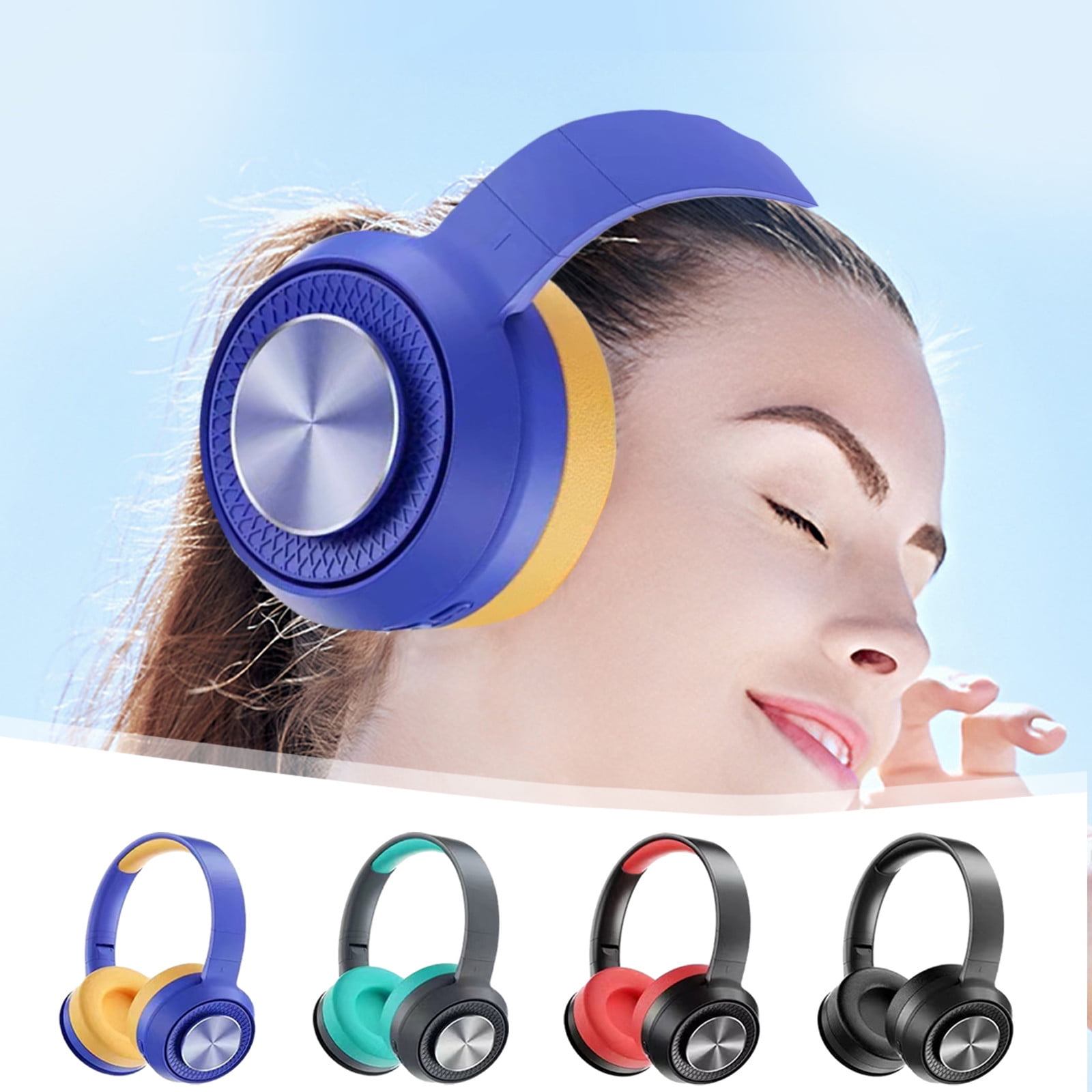 Bluetooth Headphones Over Ear Foldable Wireless And Wired Stereo ...