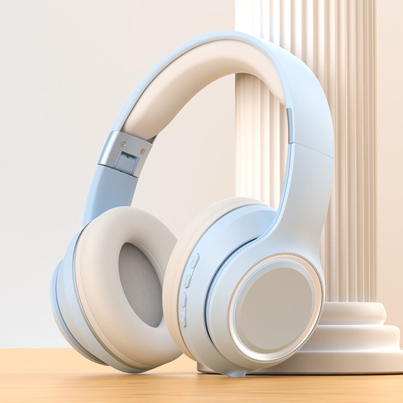 Bluetooth Headphones Over-Ear, Long Playtime Foldable Lightweight ...