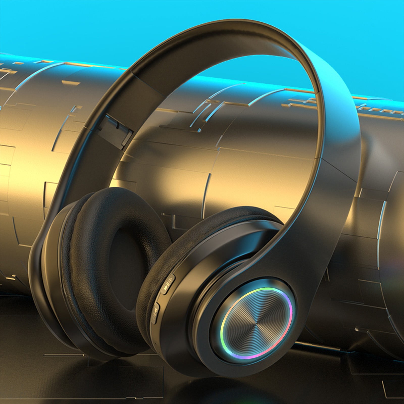 Bluetooth Headphones Over Ear Wireless Headphones Built-in Microphone ...