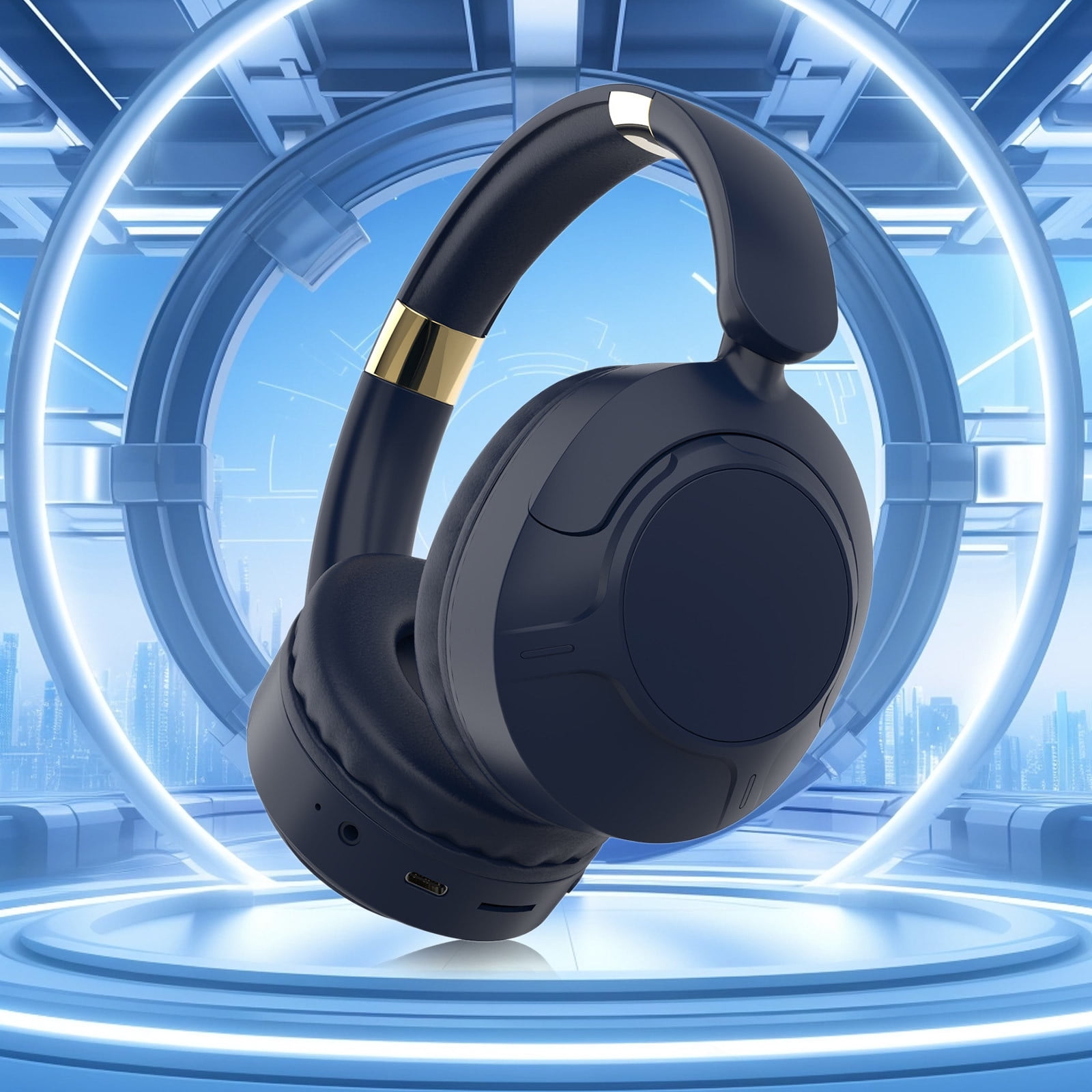 Bluetooth Headphones Over The Ear Soft Large Earmuff Gaming Headset ...