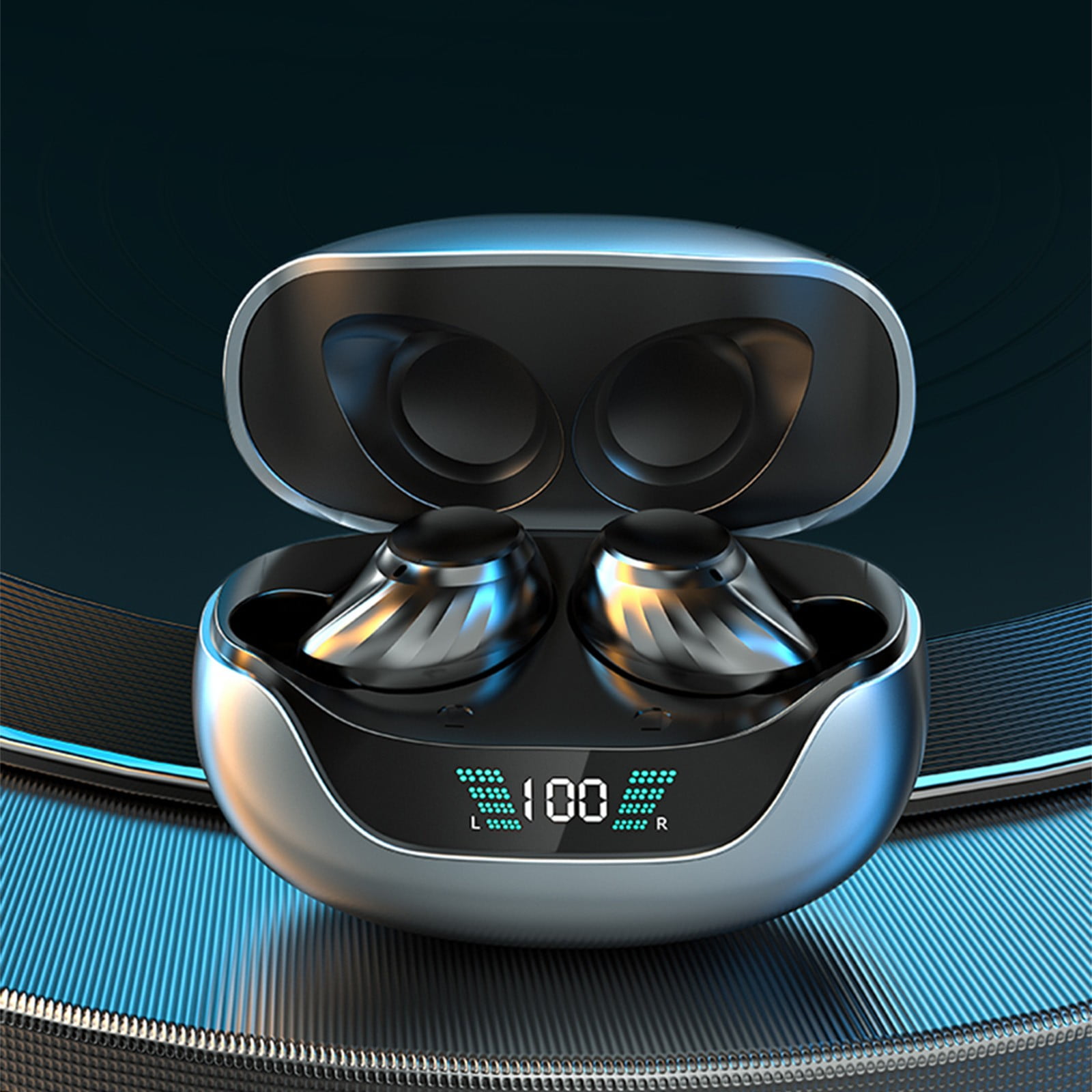 Bluetooth Headphones Touches LED Digital Display Screen 5.3 Bluetooth ...