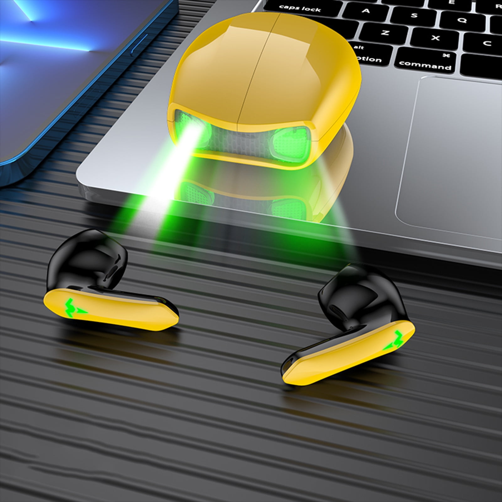 Bluetooth Headphones True Wireless Earbuds 60H Playback LED Power ...