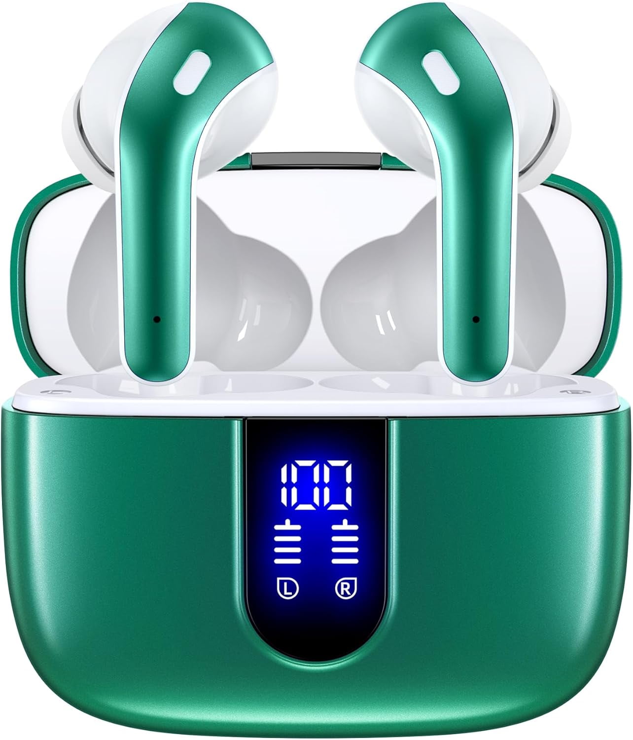 Bluetooth Headphones True Wireless Earbuds 60H Playback LED Power ...