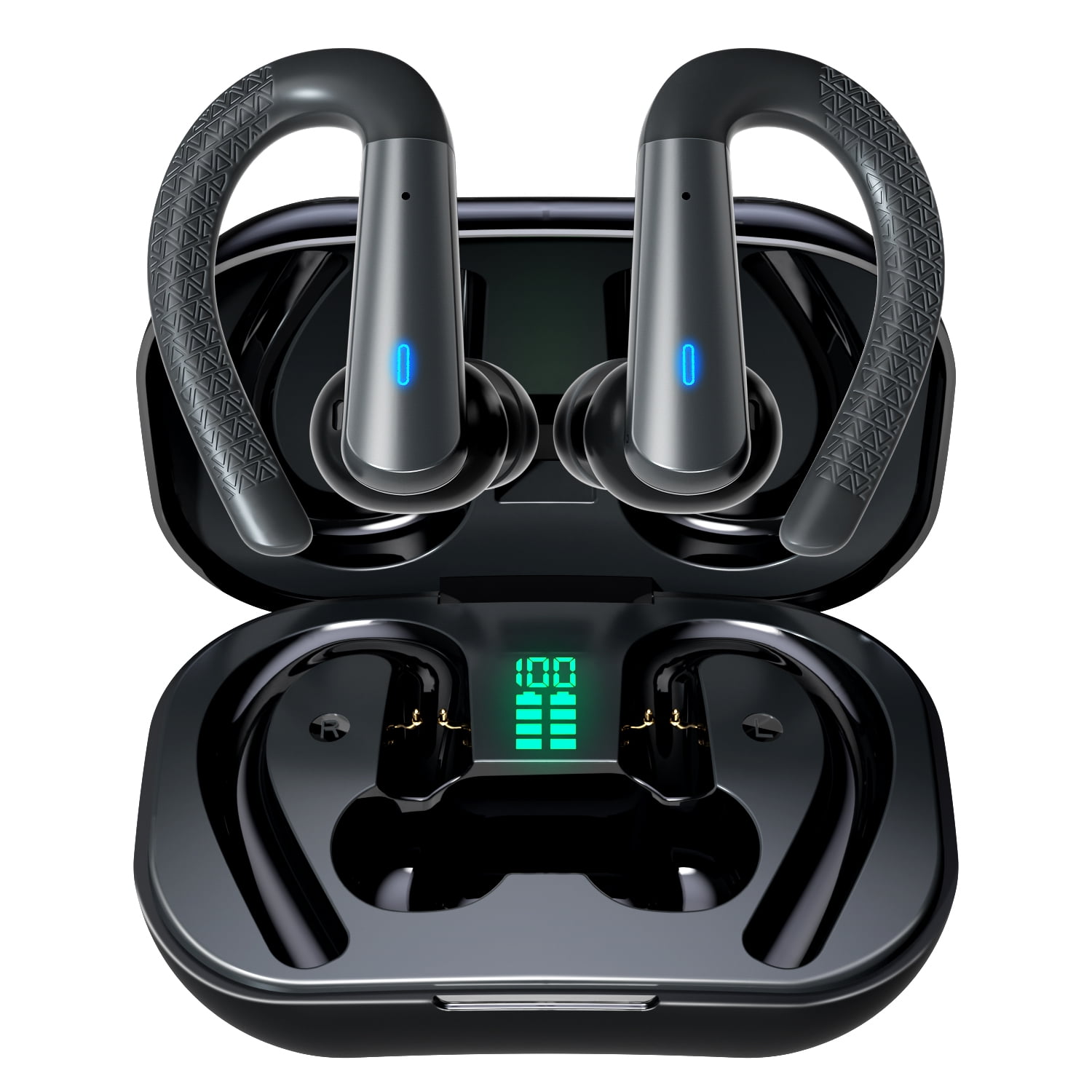 Black Wireless Earbuds, Bluetooth, IPX7 Waterproof, 48Hrs Playback, for ...