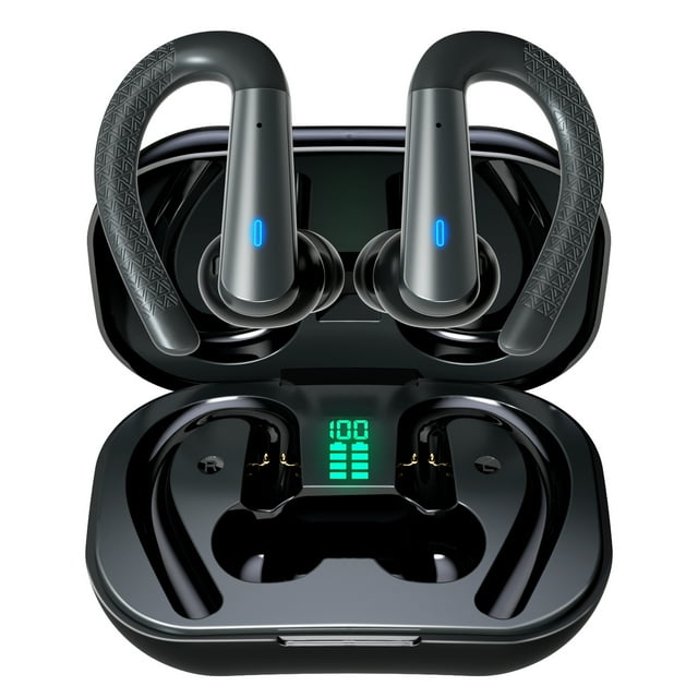 Black Wireless Earbuds, Bluetooth, IPX7 Waterproof, 48Hrs Playback, for ...