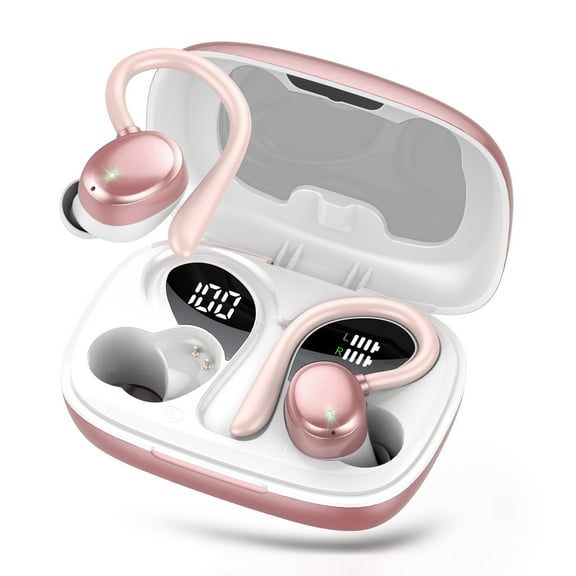 Bluetooth 5.3 TWS Wireless Earbuds - 160H Playtime with LED Charging Case, Dual-Mic Noise ...