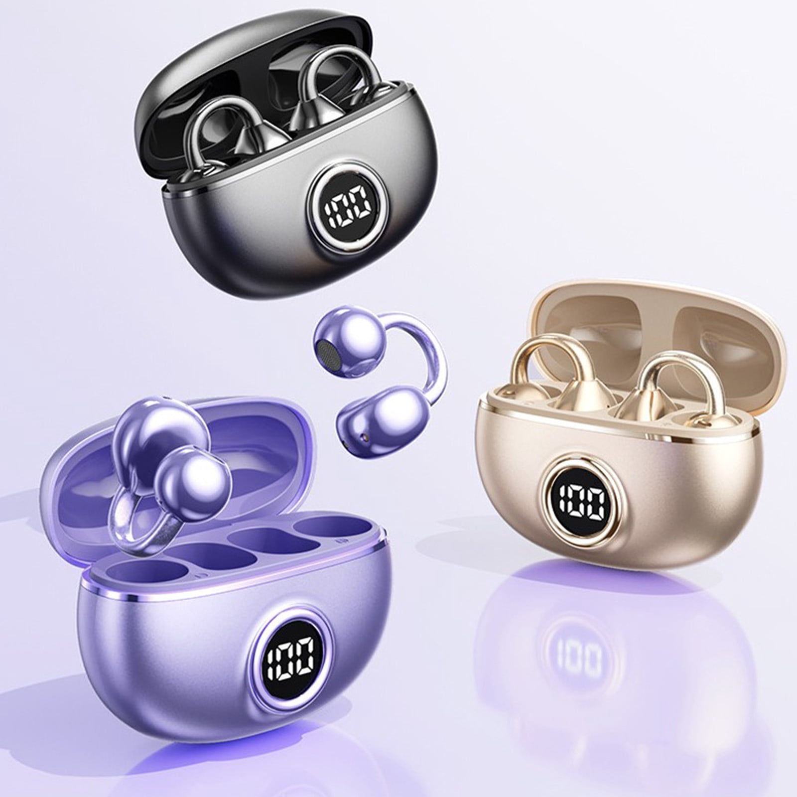 Bluetooth Headphones Wireless Earbuds Earclip Style High Battery Low ...
