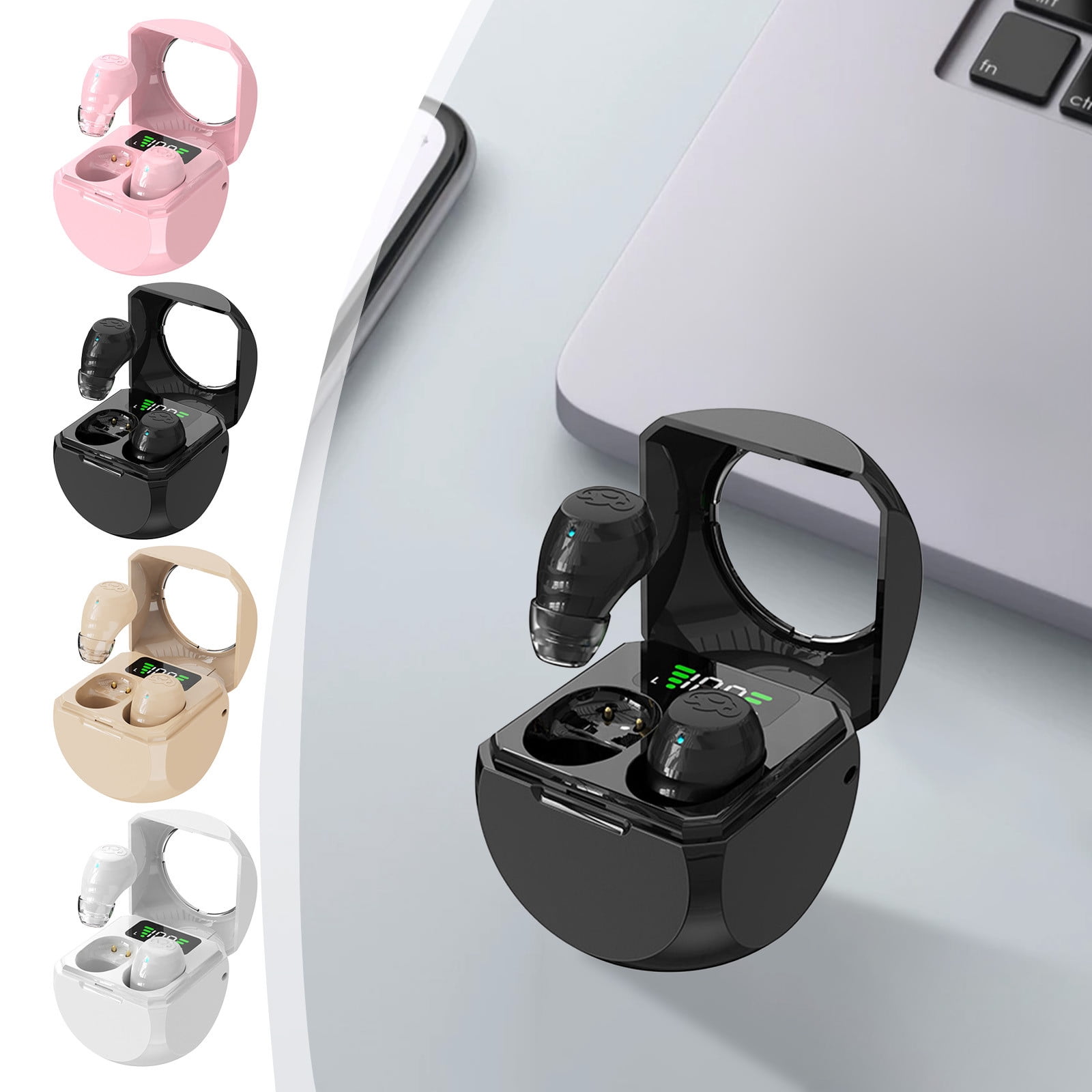 Bluetooth Headphones Wireless Earbuds Hanging Ear In Business Sports ...