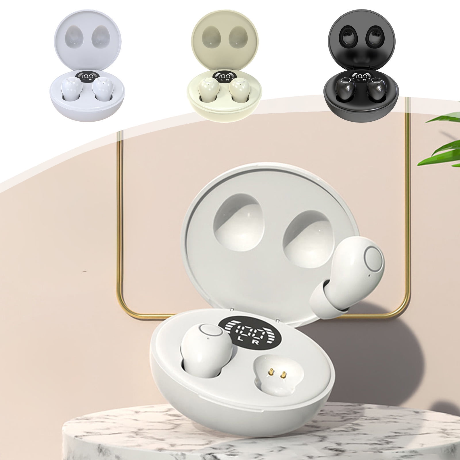 Bluetooth Headphones Wireless Earbuds True Wireless Mini In Ear Surround Sound Active Noise ...