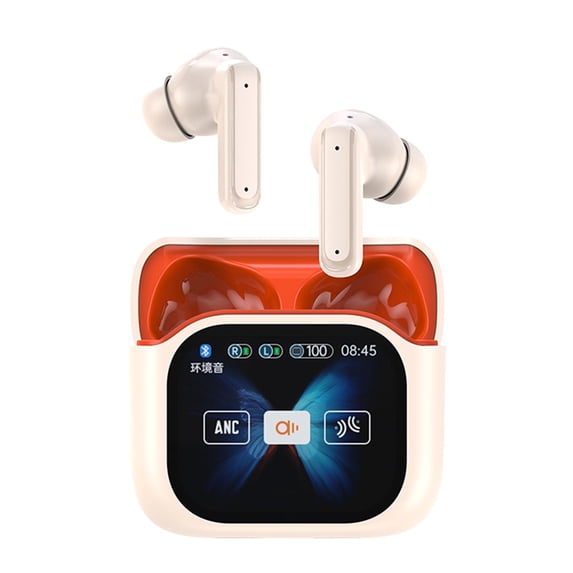 Bluetooth Headphones - Wireless Headset with Color Display, Noise ...