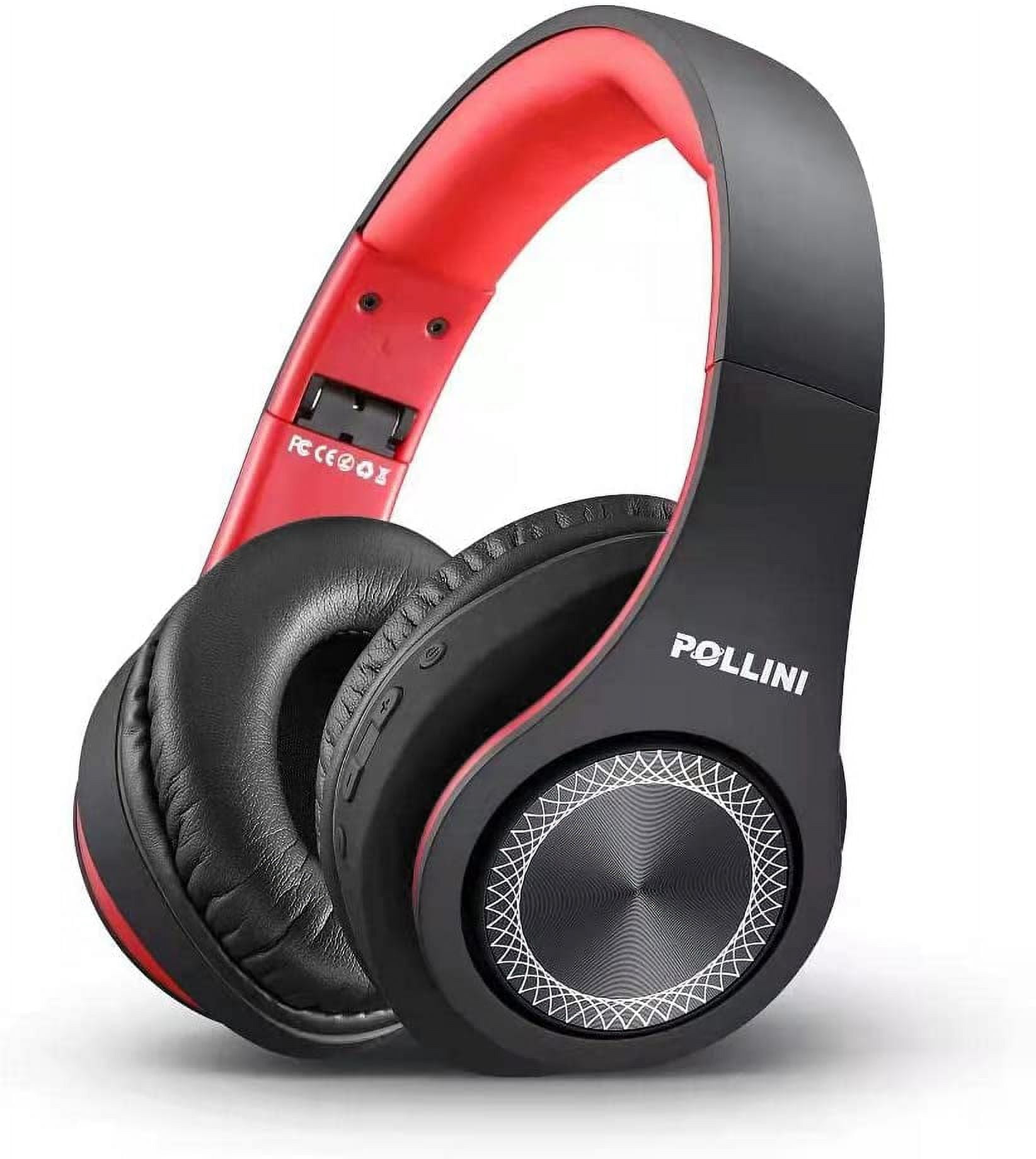 Bluetooth Headphones Wireless, pollini 40H Playtime Foldable Over Ear ...