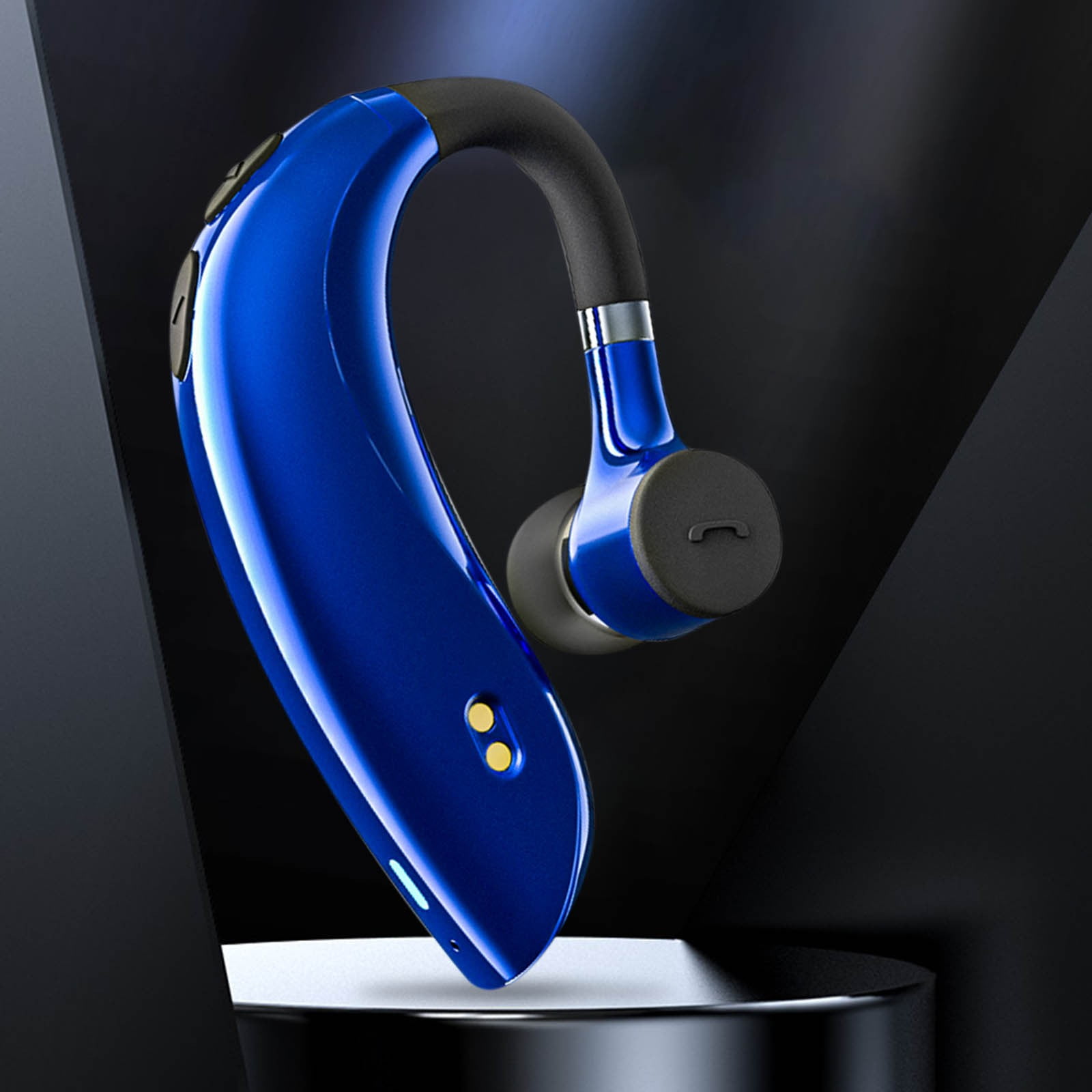 Bluetooth Headset 5.0 Stereo Ear-Mounted Business Sports Headset with ...