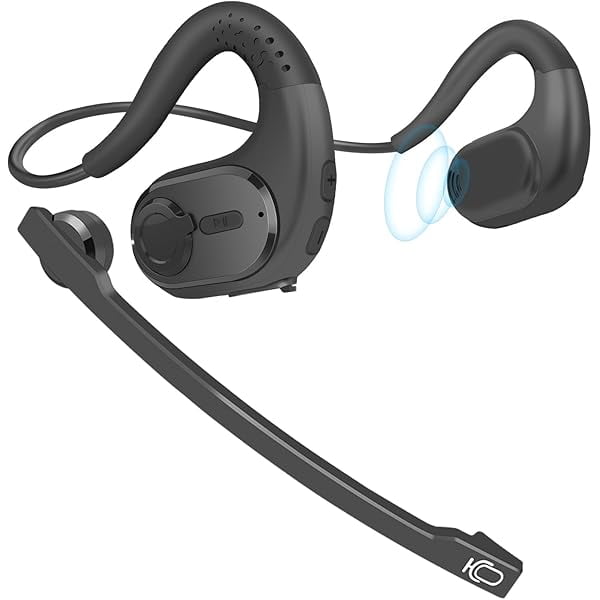 Bluetooth Headset with Detachable Microphone, Multi-Point Wireless ...