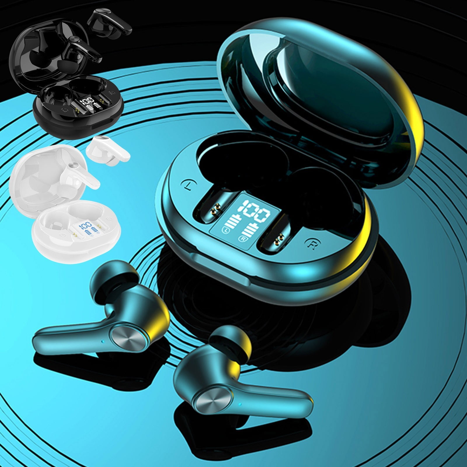 Bluetooth Headset Digital Display Charging Compartment Low Latency Game ...