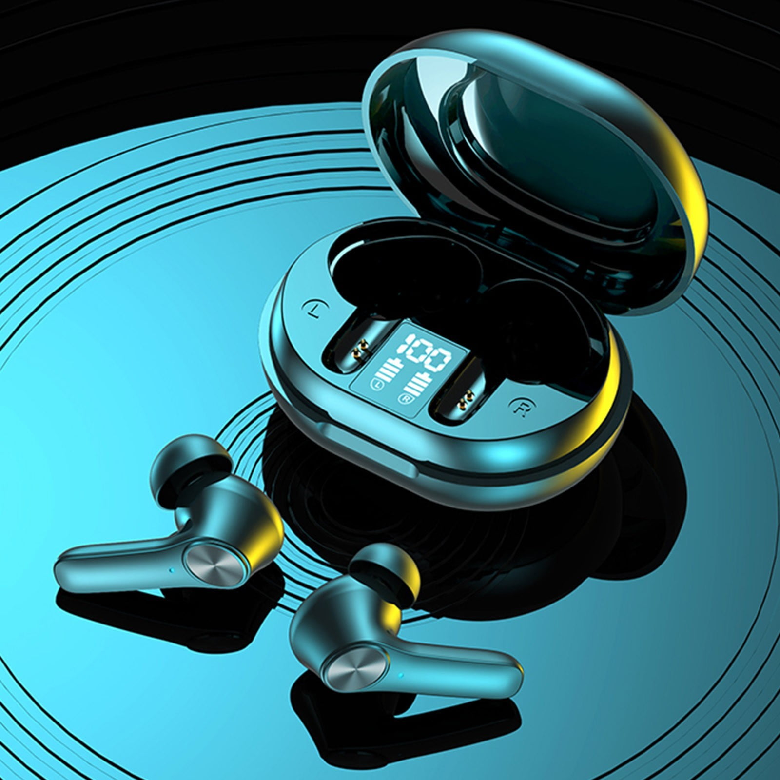 Bluetooth Headset Digital Display Charging Compartment Low Latency Game ...