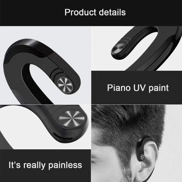 Bluetooth Headset Non Ear Plug Wireless Headphones Music Sport ...