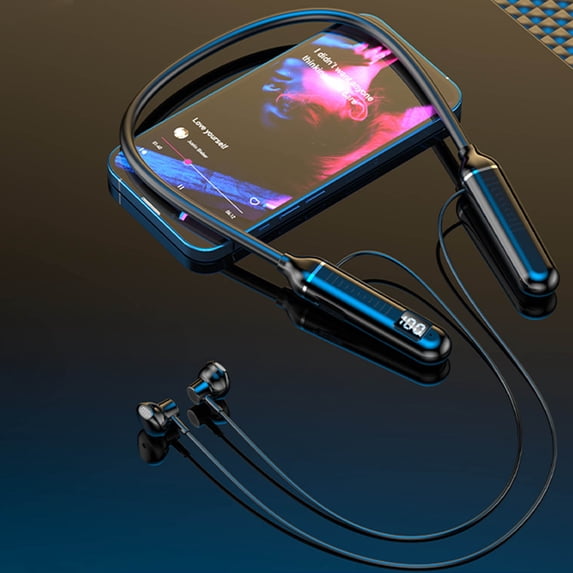 Bluetooth Headset – Sports Wireless High-power Bluetooth Earphones Neck ...