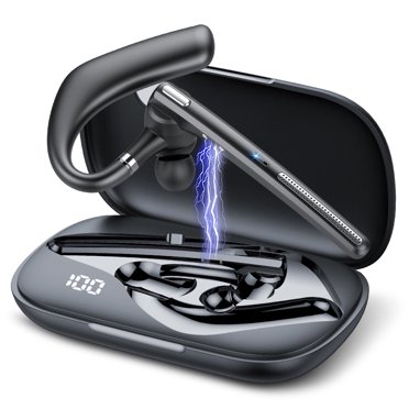 Bluetooth Headset, Wireless Bluetooth Earpiece with 500mAh Charging ...