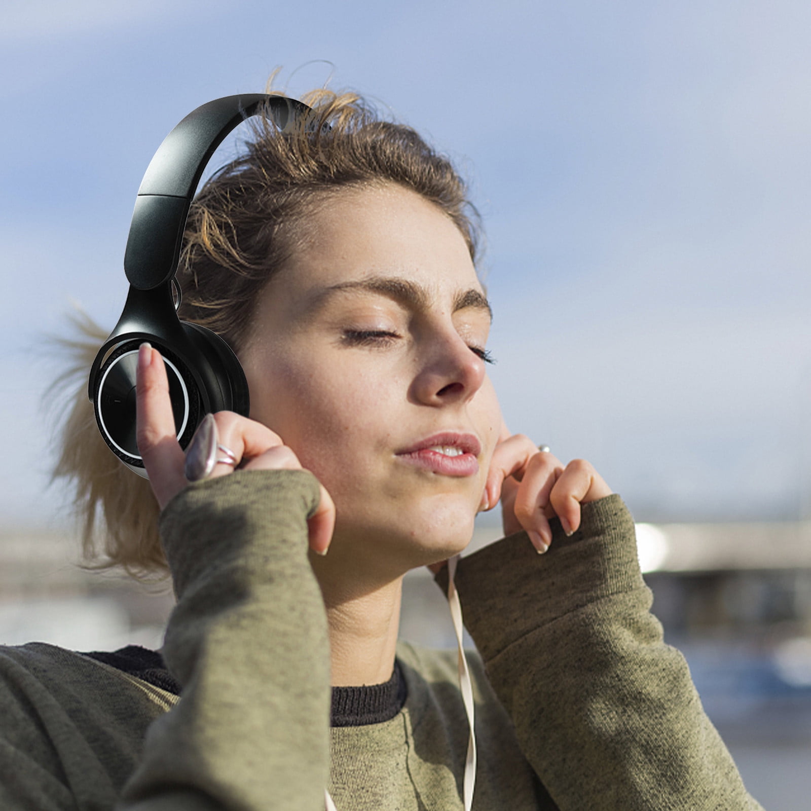 Bluetooth Headset Wireless Headphones with Subwoofer HiFi Stereo Sound ...