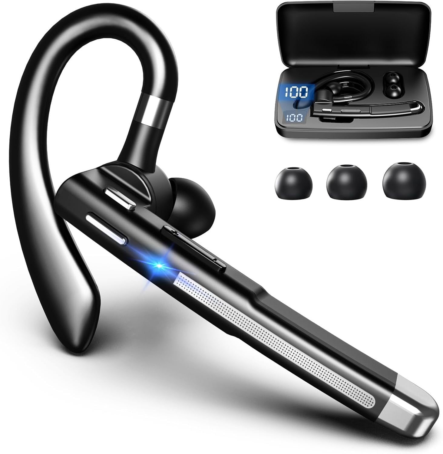 Bluetooth Headset - Wireless Headset - Bluetooth Earpiece for Cell ...