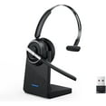 Bluetooth Headset, V5.2 Computer Wireless Headset with Microphone for ...