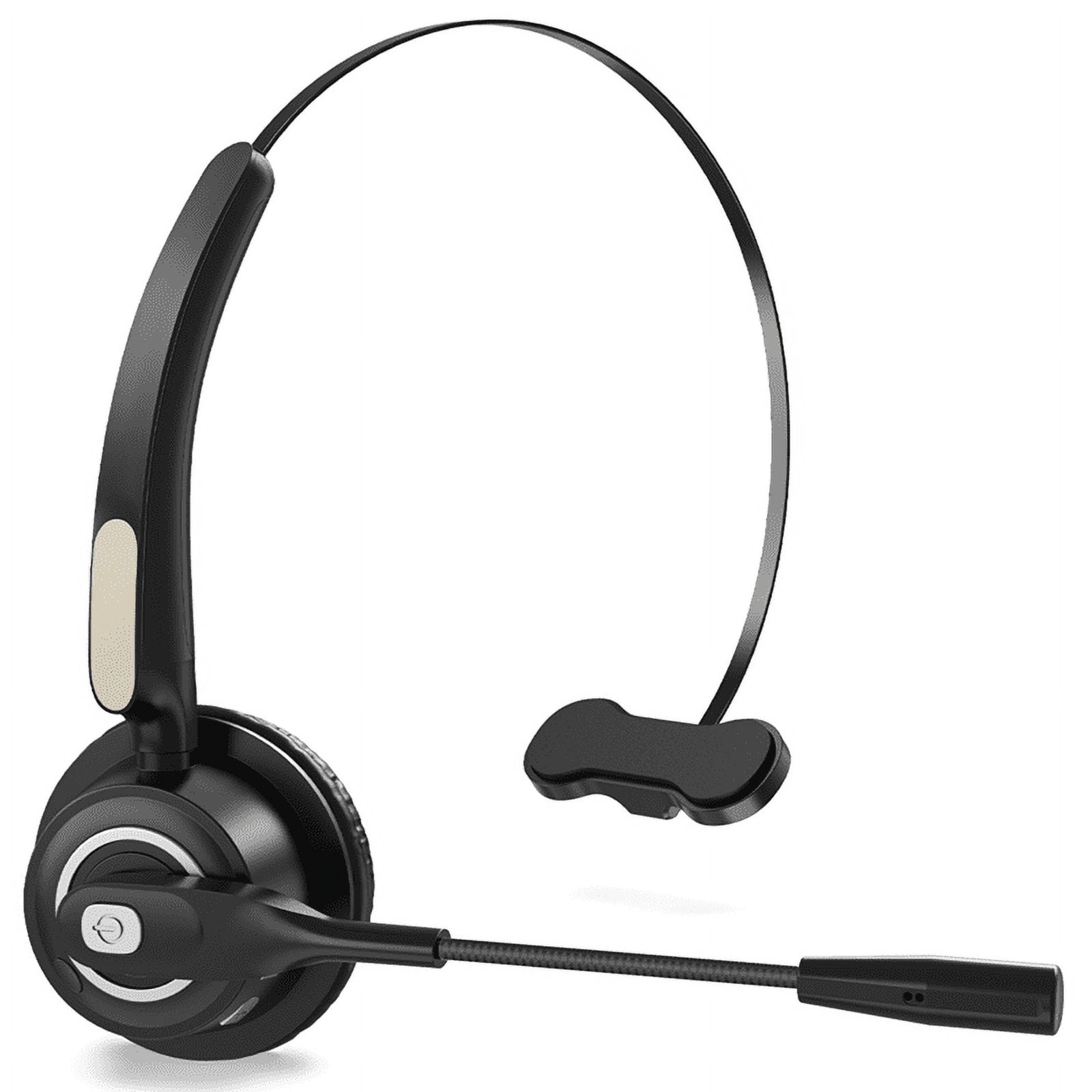 Bluetooth Headset, Wireless Headset with Upgraded Microphone AI Noise ...