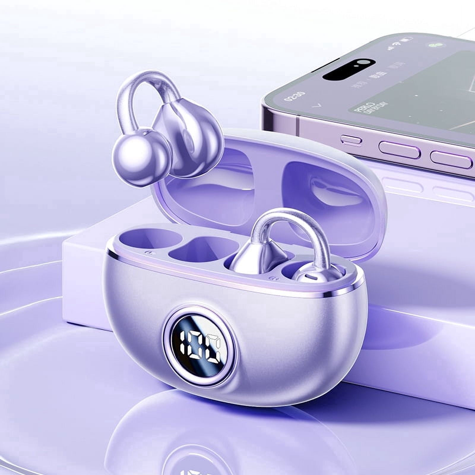 LAATIKUI Bluetooth headphones M97 ear-mounted high-sound quality open ...
