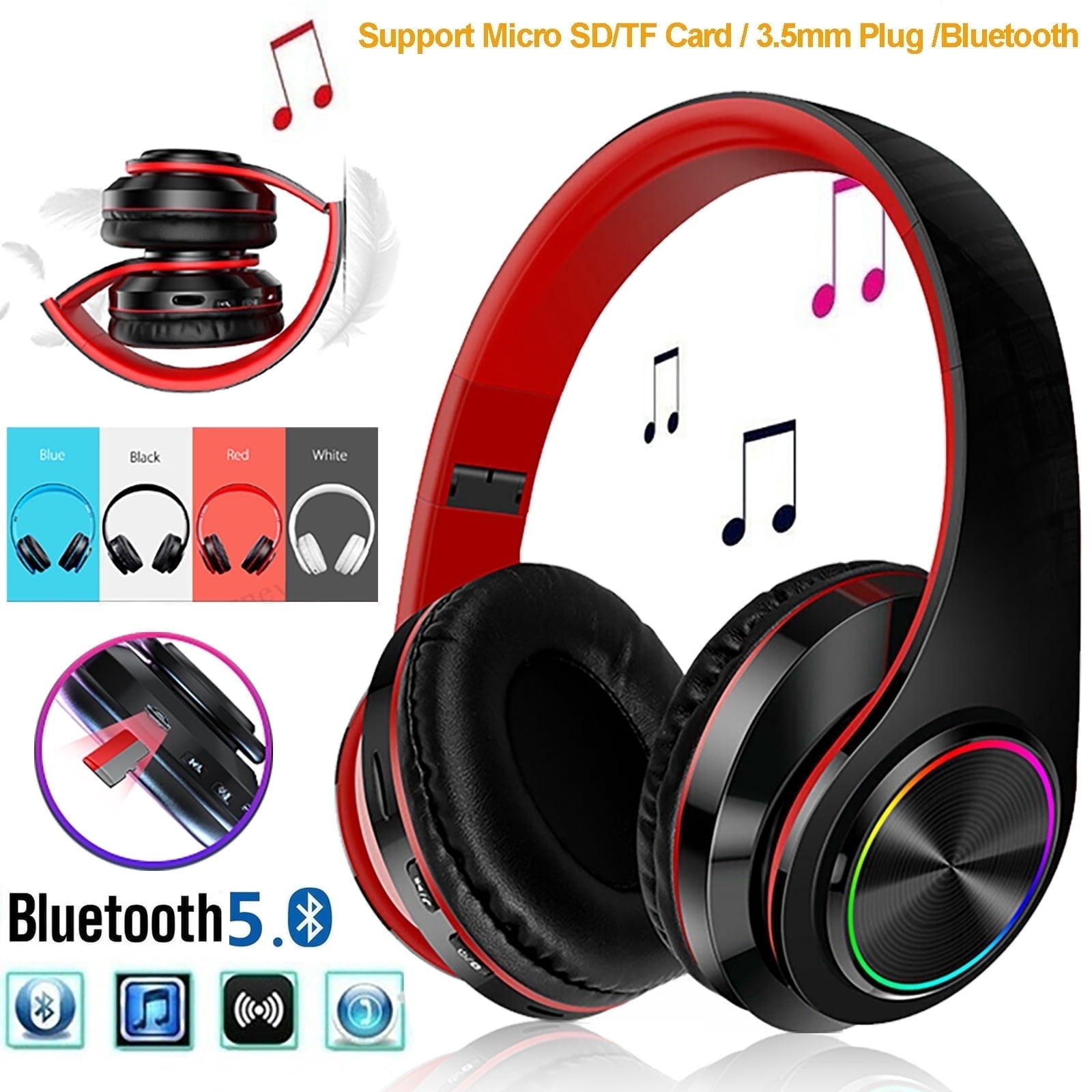 Bluetooth Headsets for PC, Mobile, Pad BFVV Wireless Headphones Gaming ...