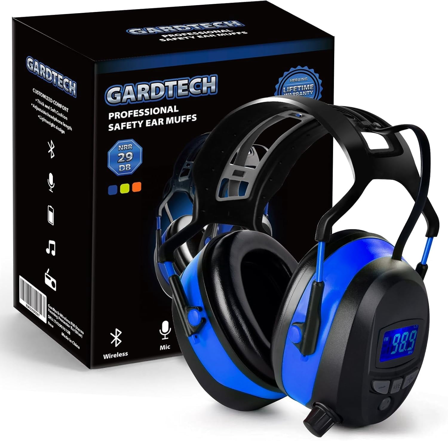 Bluetooth Hearing Protection with FM Radio Earmuffs, NRR 29dB ...