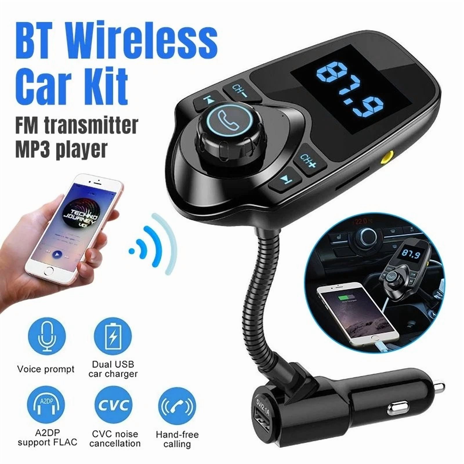 Bluetooth In-Car Transmitter Wireless Fm Adapter Radio Mp3 Car Kit 2 ...