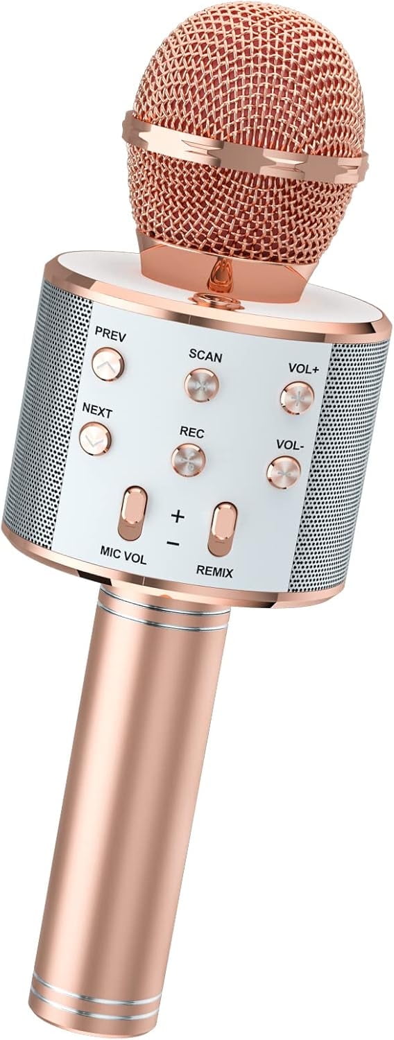 Bluetooth Karaoke Microphone, Handheld Wireless Singing Karaoke Machine ...