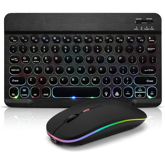Bluetooth Keyboard And Mouse Rechargeable, for Apple iPad iPhone ...