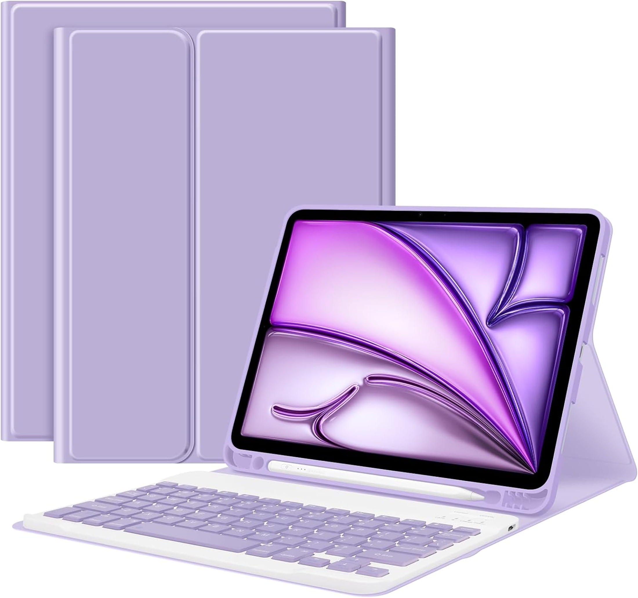 Bluetooth Keyboard Case for iPad Air 11-inch (M2) /6th 2024 with Pencil ...