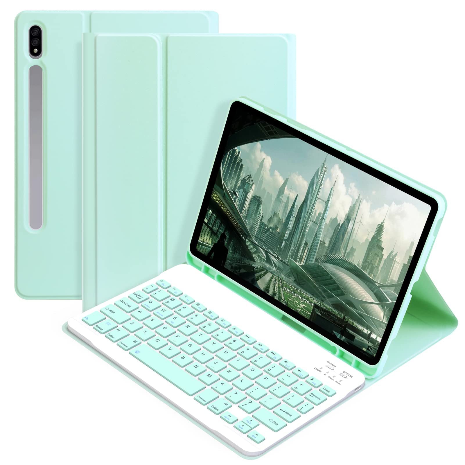 Bluetooth Keyboard Cover For Samsung Tablets Removable Bluetooth ...