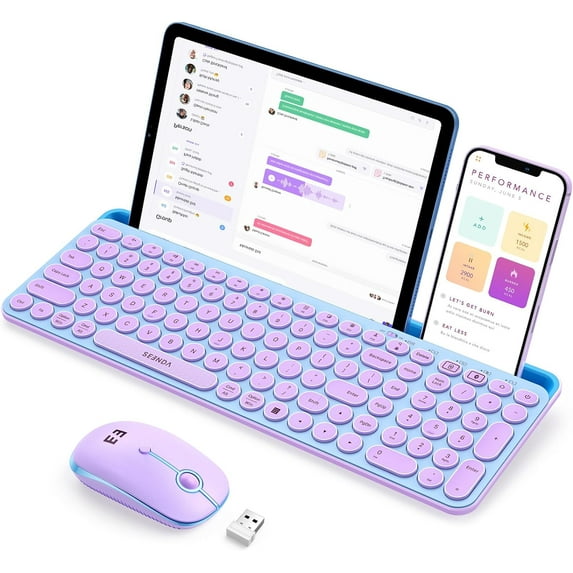 Bluetooth Keyboard and Mouse for iPad, CTU-301 Wireless Multi-Device ...