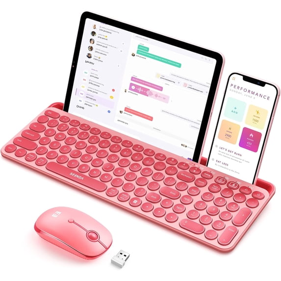 Bluetooth Keyboard and Mouse for iPad, CTU-301 Wireless Multi-Device ...