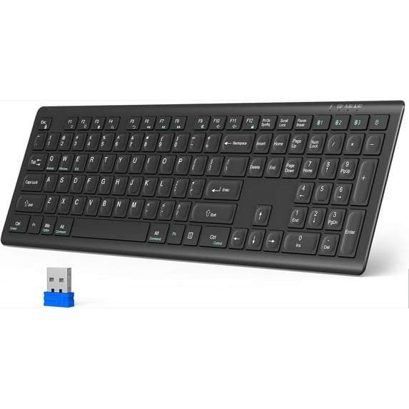 Bluetooth Keyboard Rechargeable, 4-Device (2.4G+BT) Wireless Keyboard ...