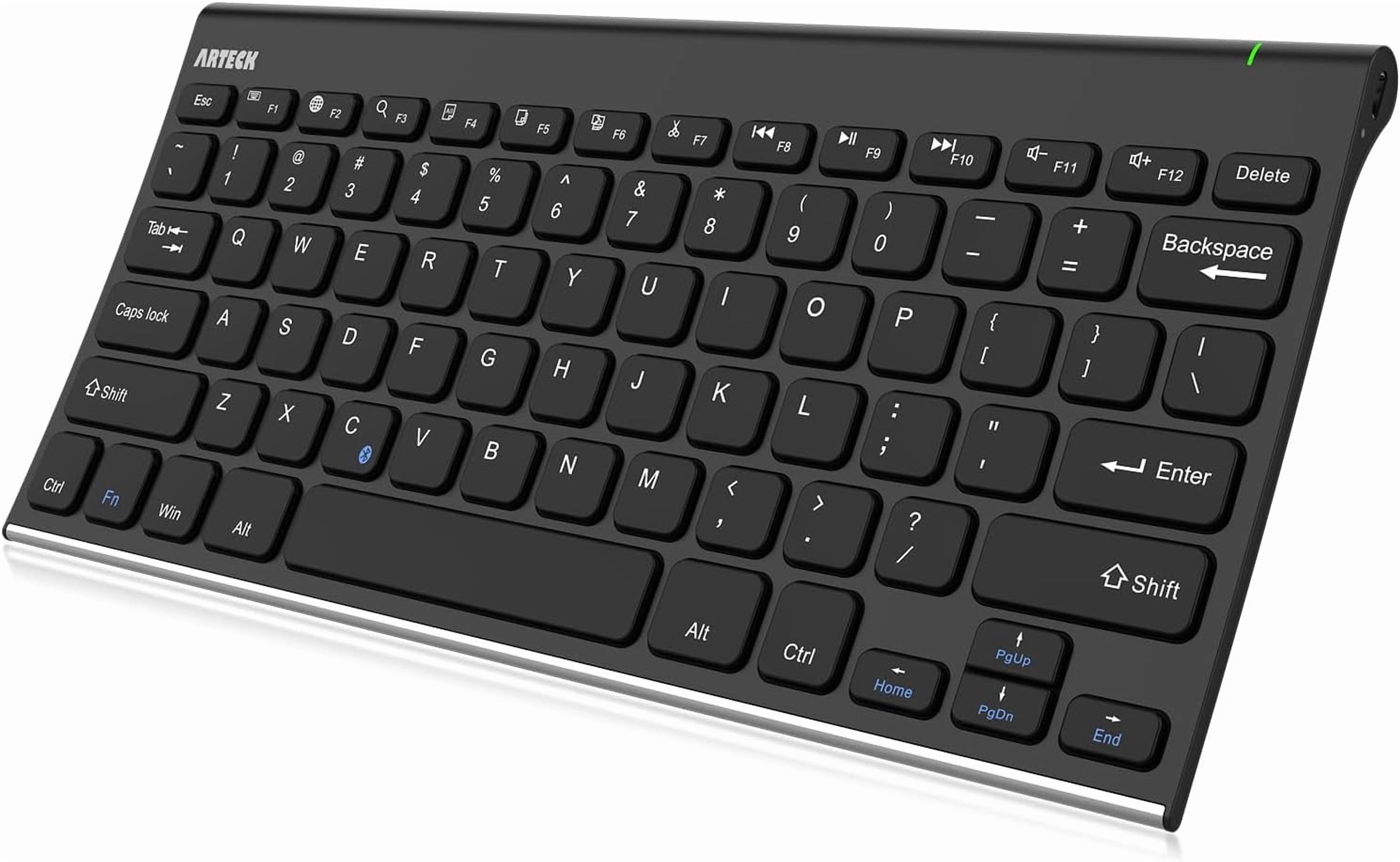 Bluetooth Keyboard, Stainless Steel Universal Portable Wireless ...