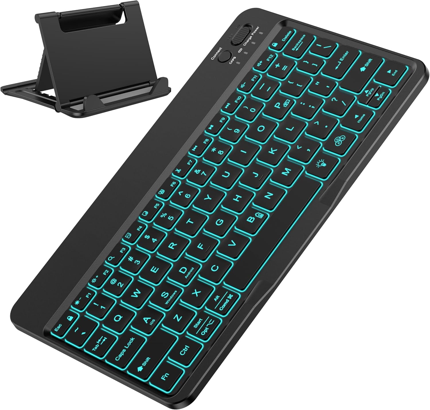 Bluetooth Keyboard for Tablet/Android/Windows/iOS, with 7 Colors ...
