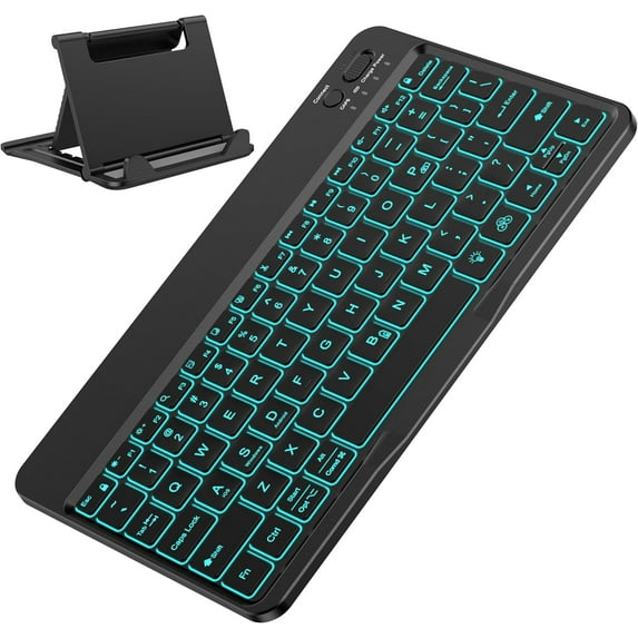 Bluetooth Keyboard for Tablet/Android/Windows/iOS, with 7 Colors ...