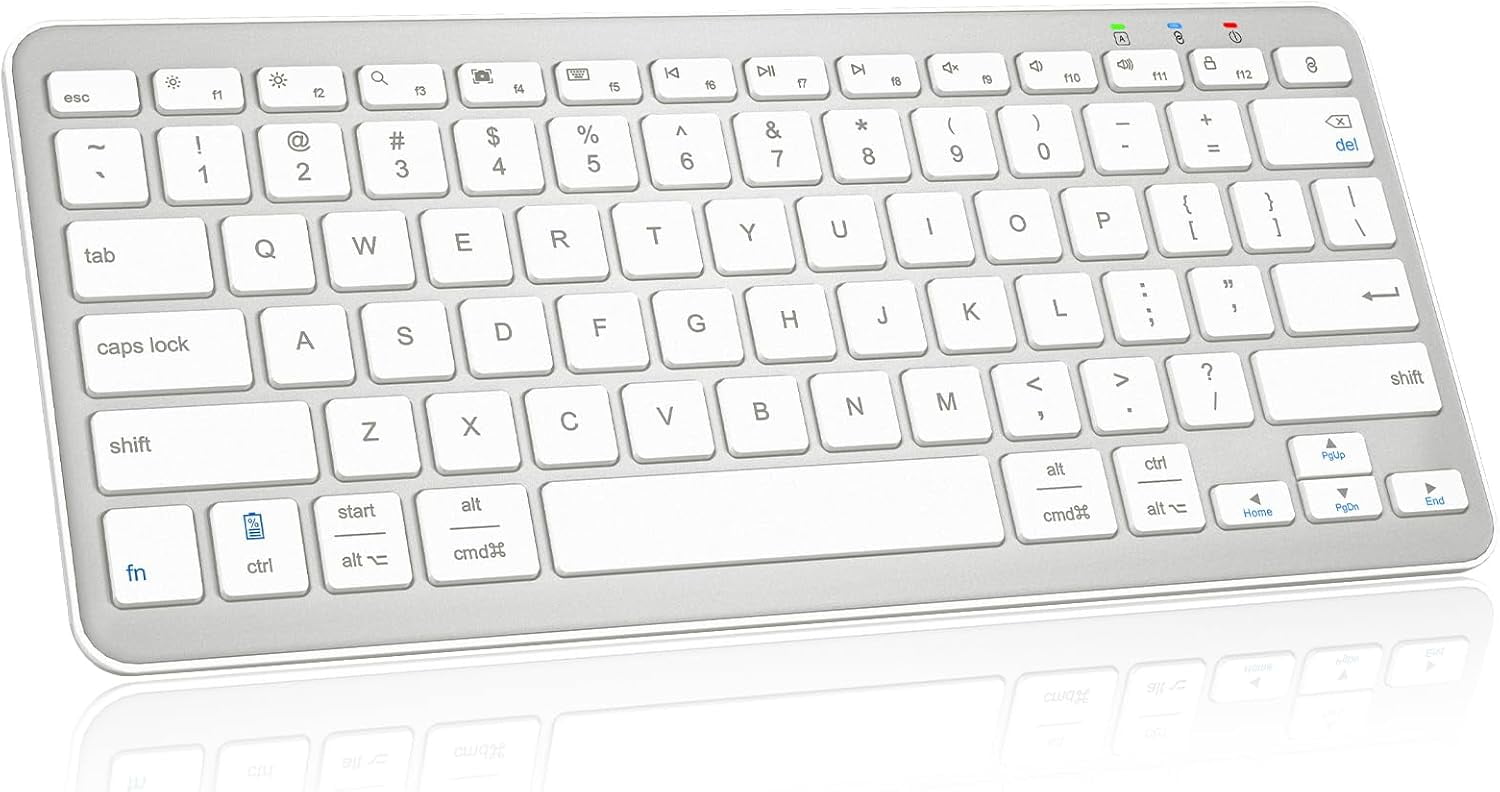 Bluetooth Keyboard, Ultra-Slim Wireless Keyboard for iPad, Rechargeable ...