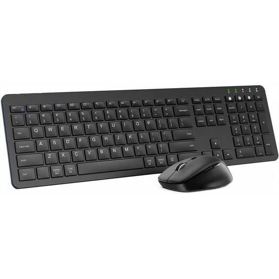 Bluetooth Keyboard and Mouse, Wireless Keyboard Mouse Combo 2.4G+Dual ...