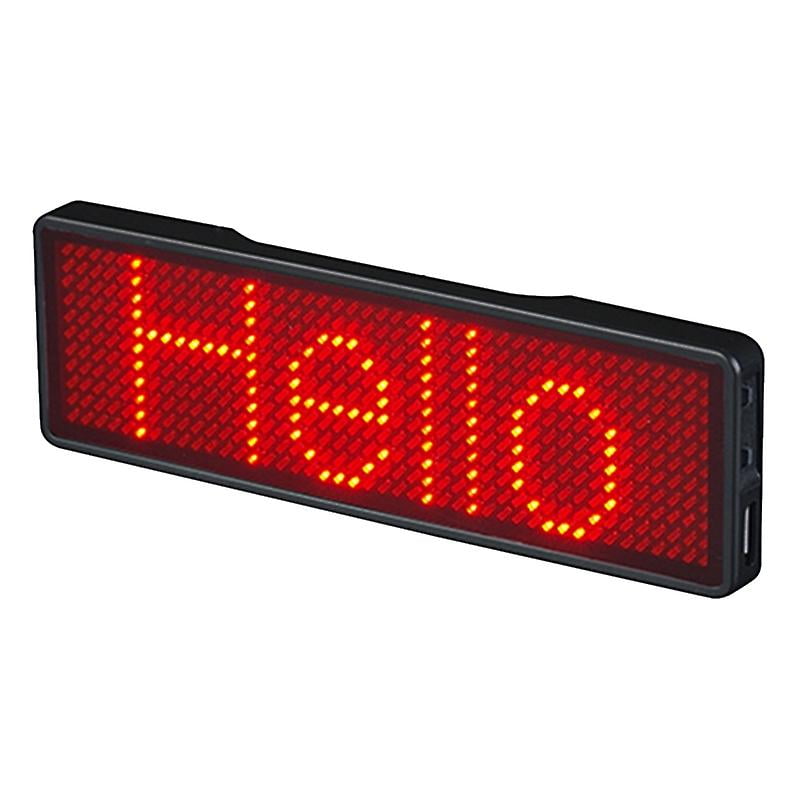 Bluetooth LED Name Badge Rechargeable Light Sign DIY Programmable ...