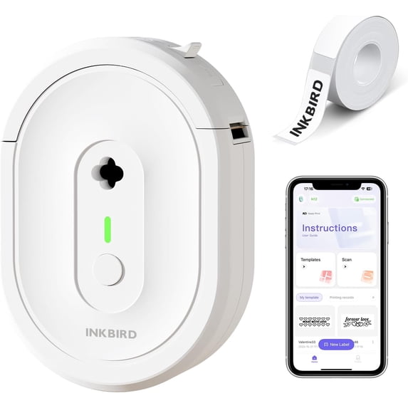 Bluetooth Label Maker Machine with Tape, Mini N12 Label Printer ...