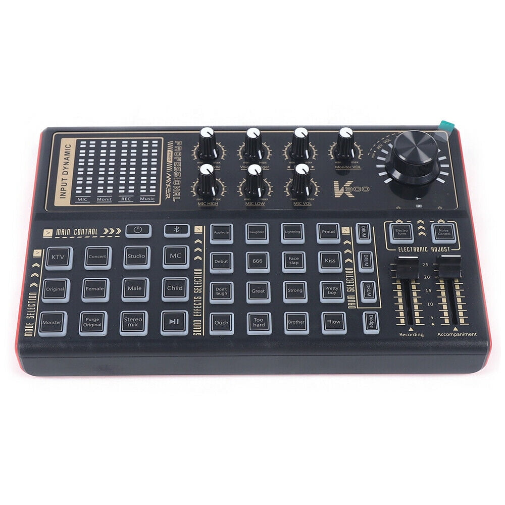 Bluetooth Sound Mixer Audio Sound Card Mixer Board Live Streaming Voice ...